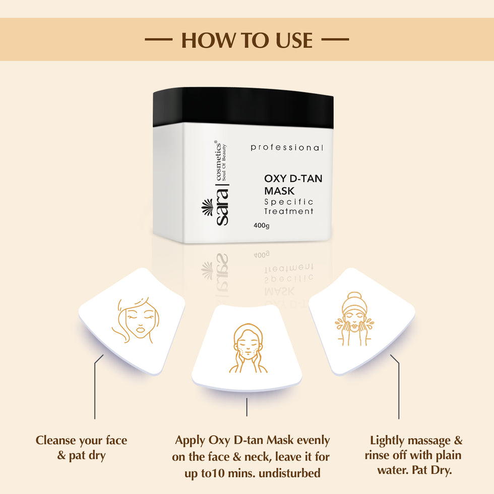 Sara Oxy D-tan Mask Tan Removal Mask for All Skin Type Men & Women ...