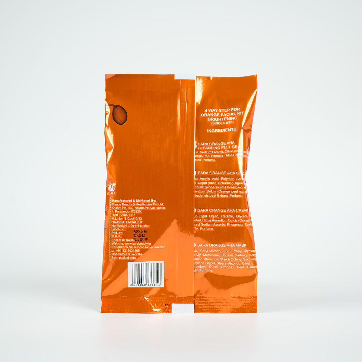SARA ORANGE FACIAL KIT SINGLE USE (Pack of 6) – Sara Beauty
