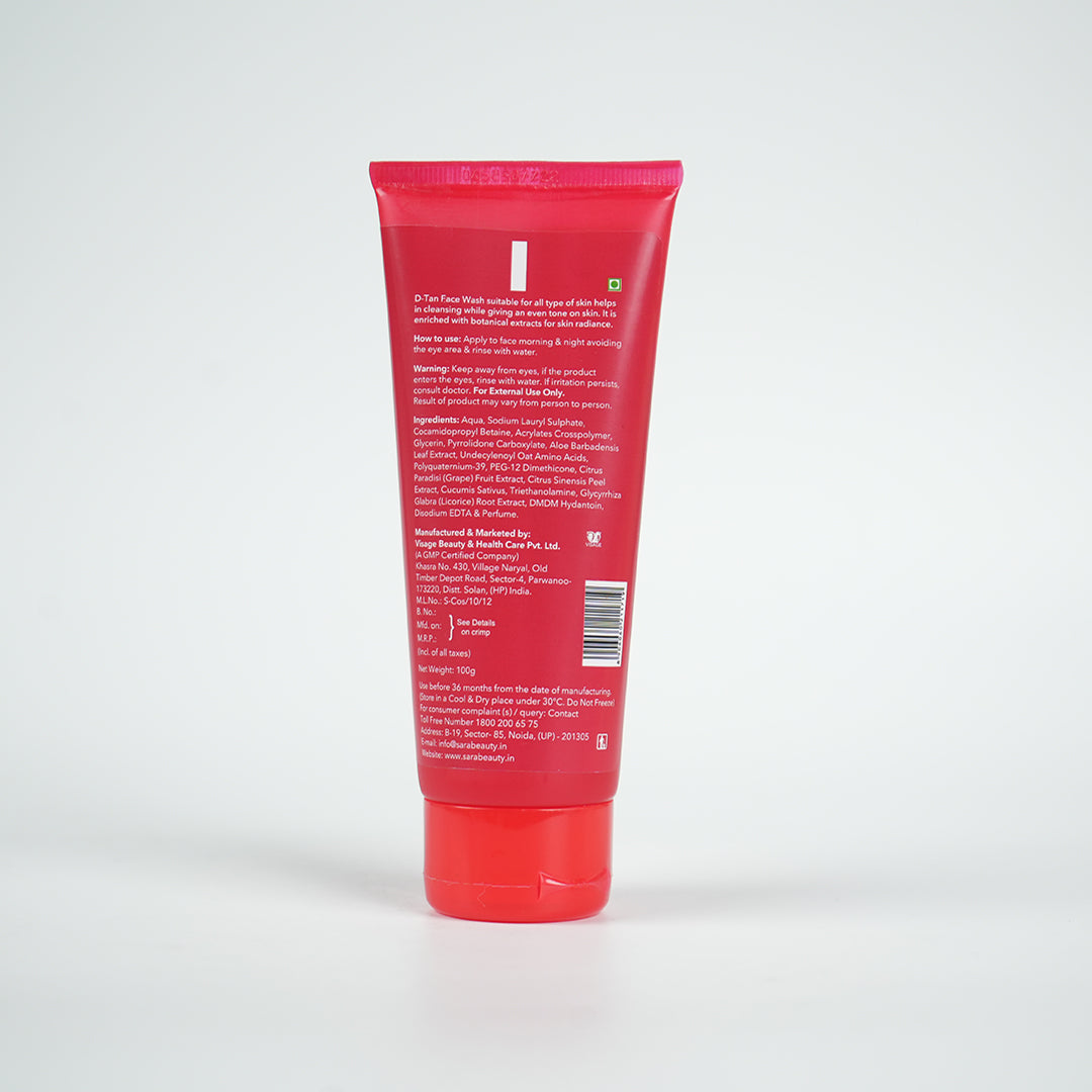 Sara Herbals Radiance D TAN Face Wash D'tan face wash – Sara Beauty
