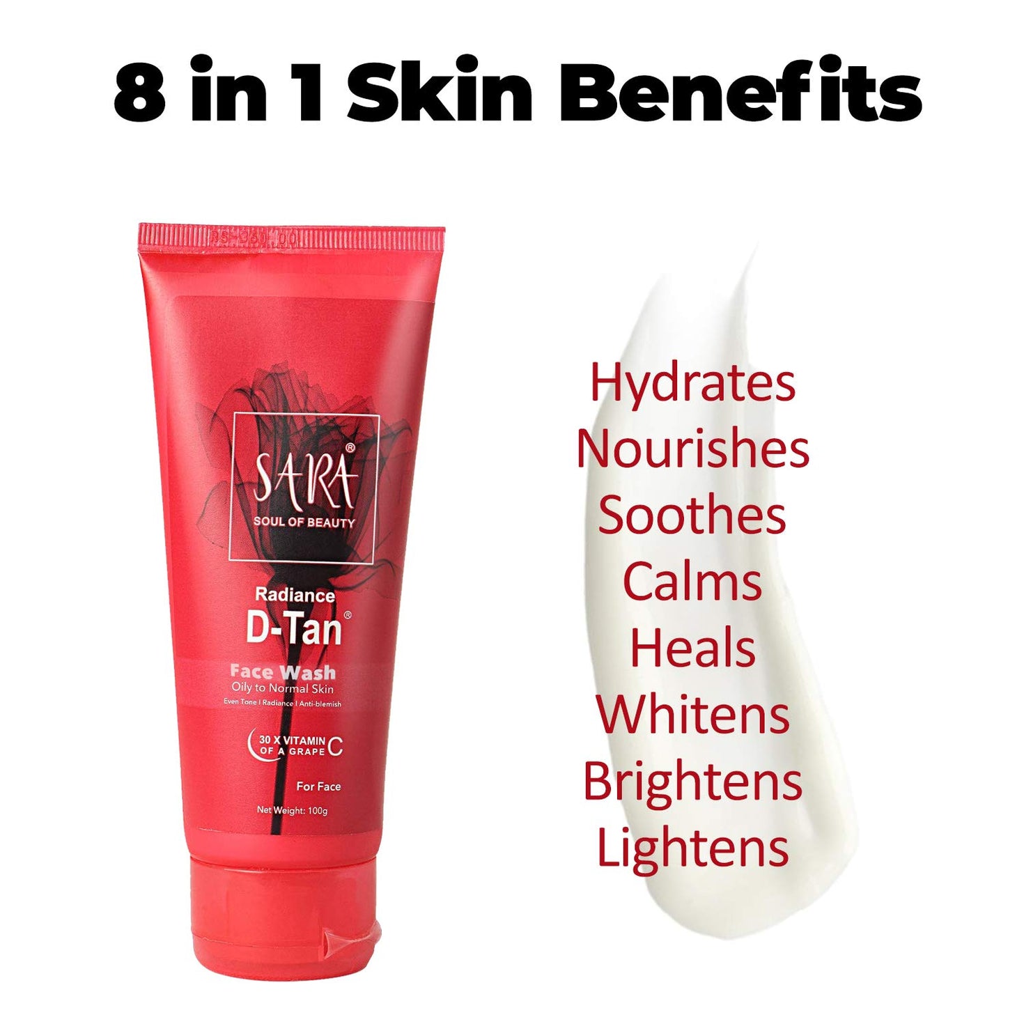 Sara Herbals Radiance D TAN Face Wash D'tan face wash – Sara Beauty