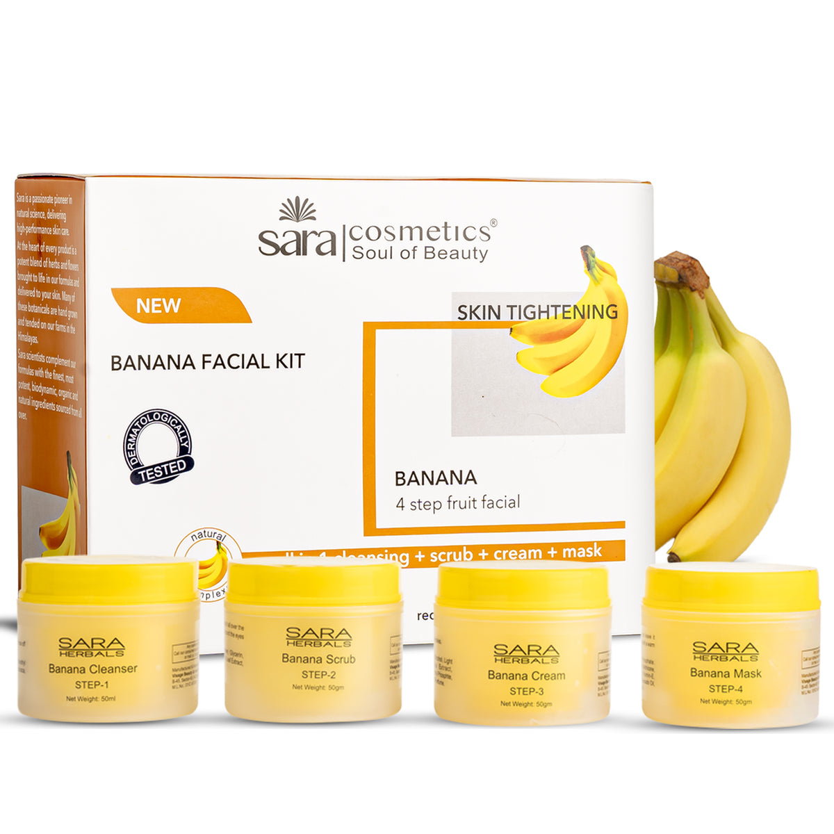 SARA Banana Facial Kit, Banana Cleansing Milk – Sara Beauty